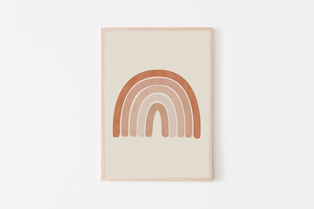 Boho Rainbow Print | Earth Tones | Rainbow Nursery | Rainbow Printable ...