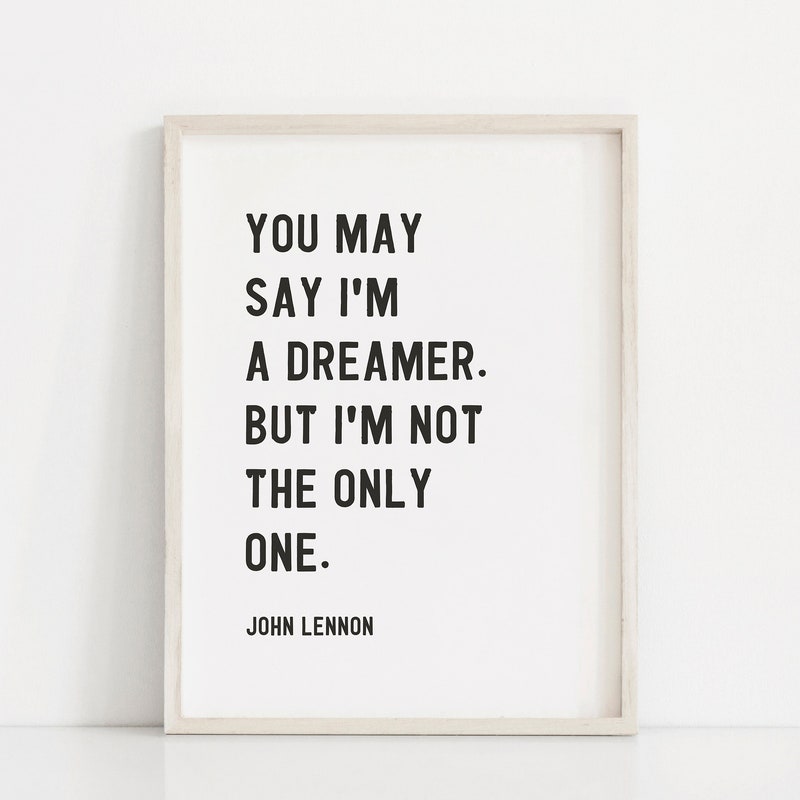 John Lennon Quote - Etsy