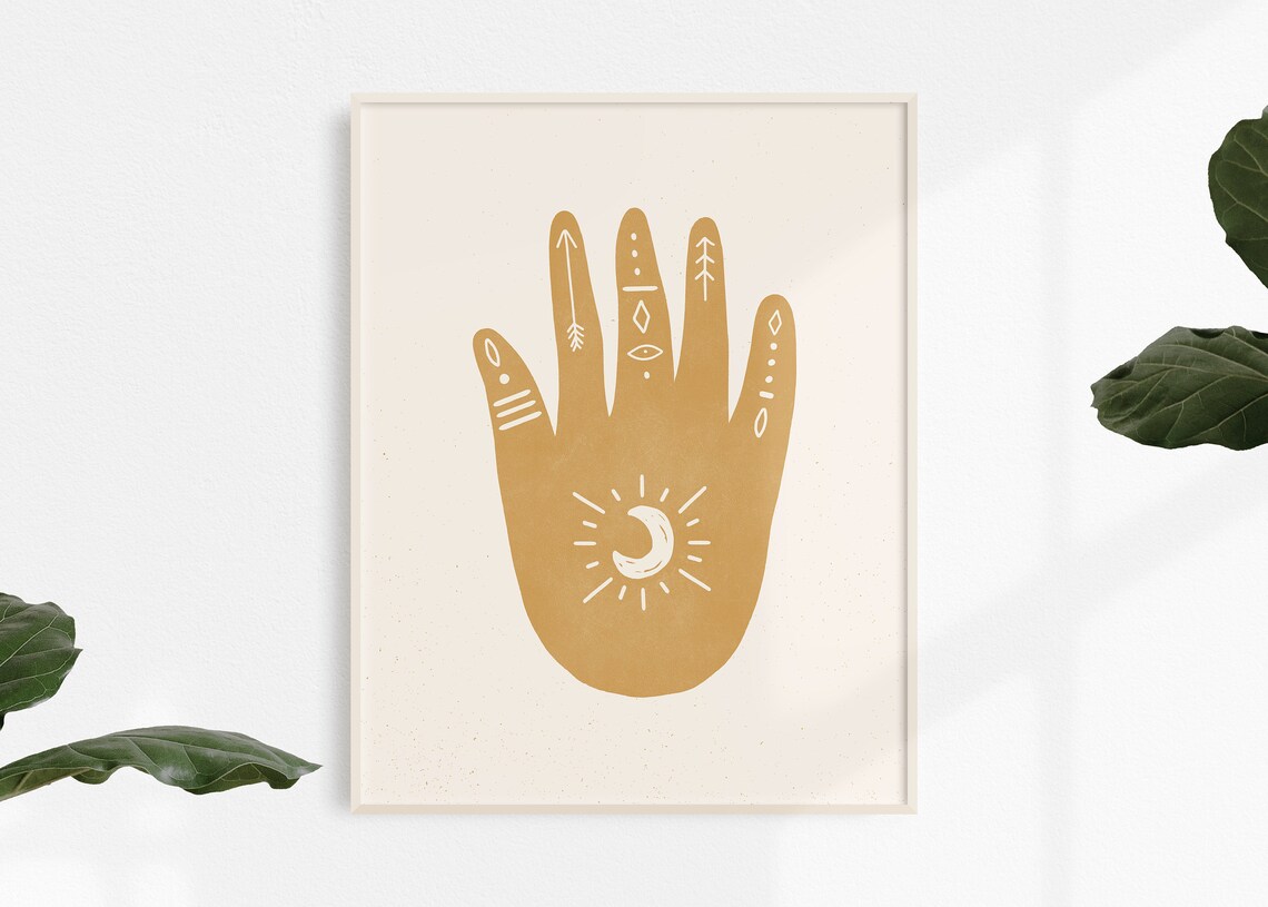 Boho Hand Print Hand Print Palm Hand Print Boho Print | Etsy