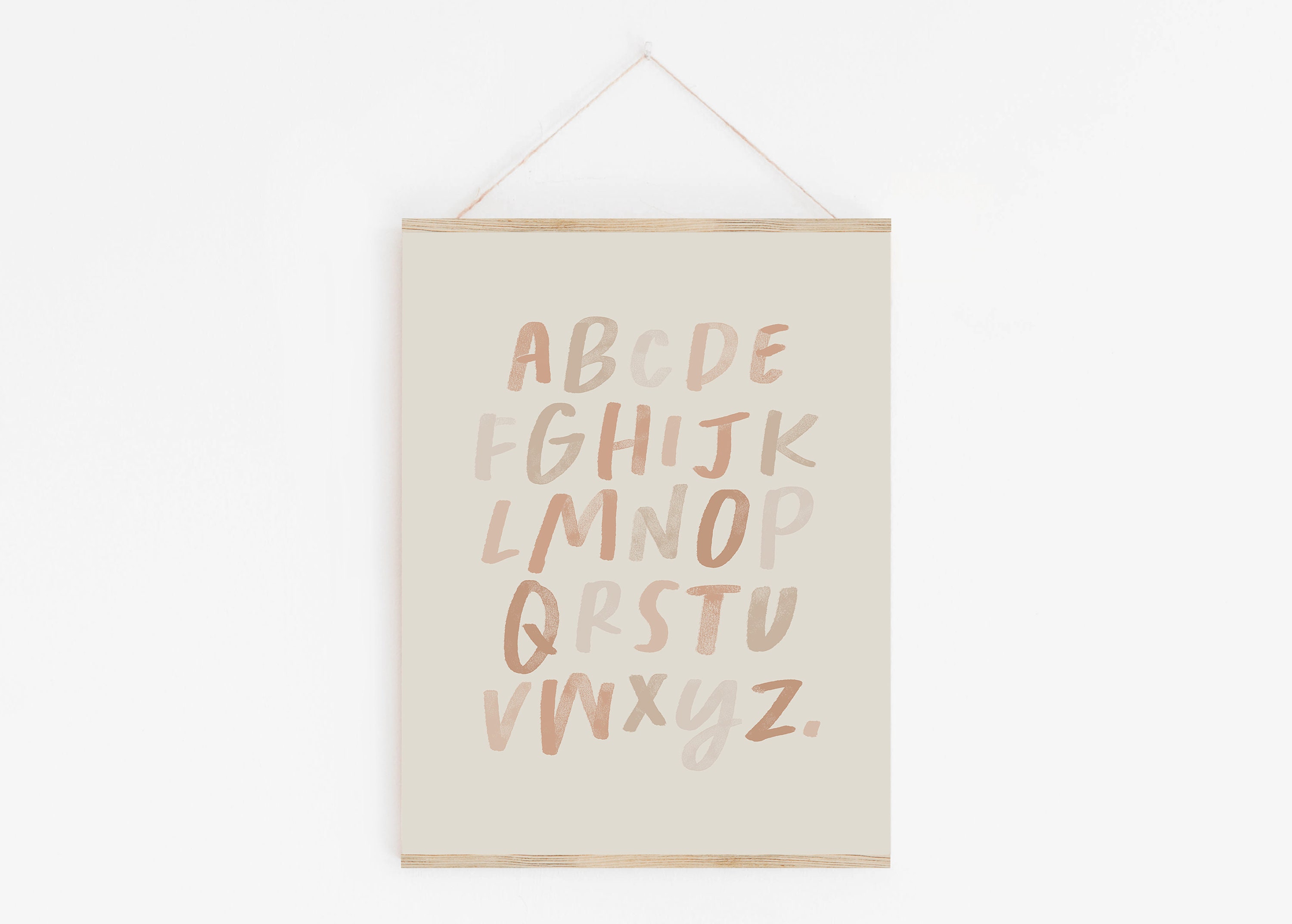 Boho Neutral Alphabet Alphabet Print Boho Nursery Boho - Etsy