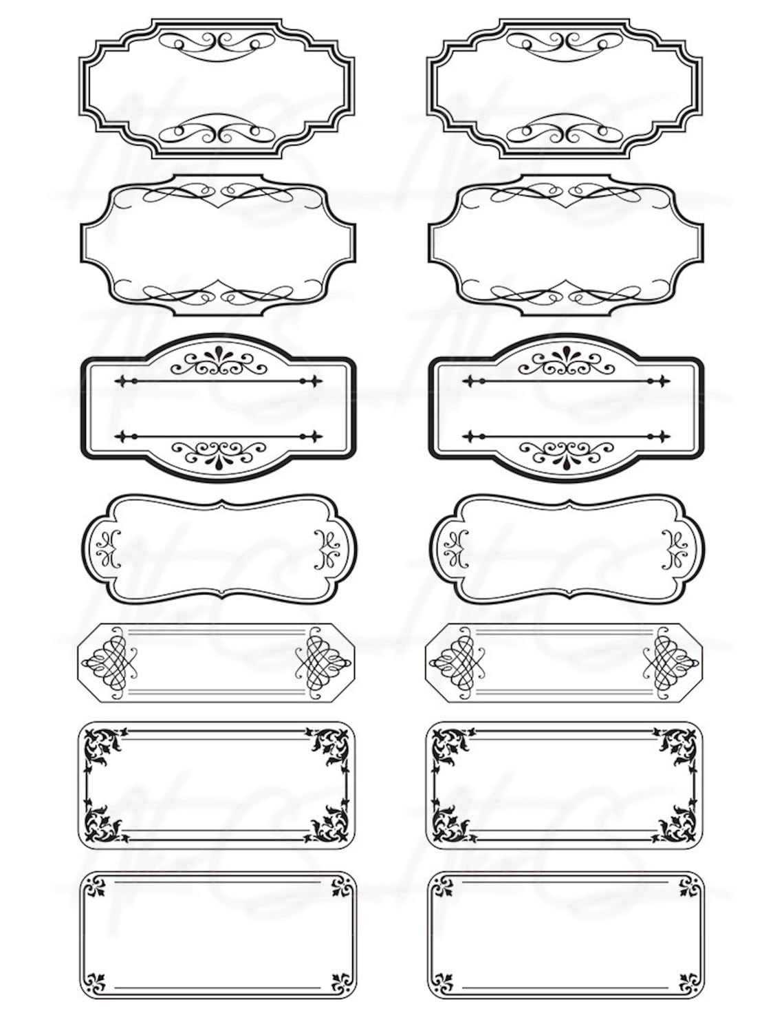 15 Printable Blank Vintage Apothecary Labels Set Editable - Etsy.de