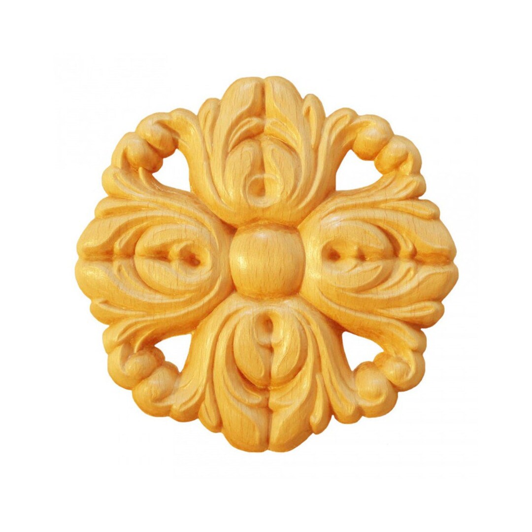 Round RR19 Rosettes Made of Wood: 90 Mm X W 90 Mm X 9 Mm Ep - Etsy