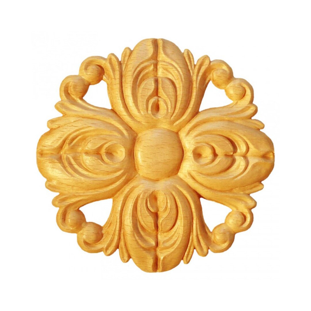 RR19/B Round Rosettes Made of Wood: 130 Mm X 130 Mm X 10 Mm Ep L - Etsy