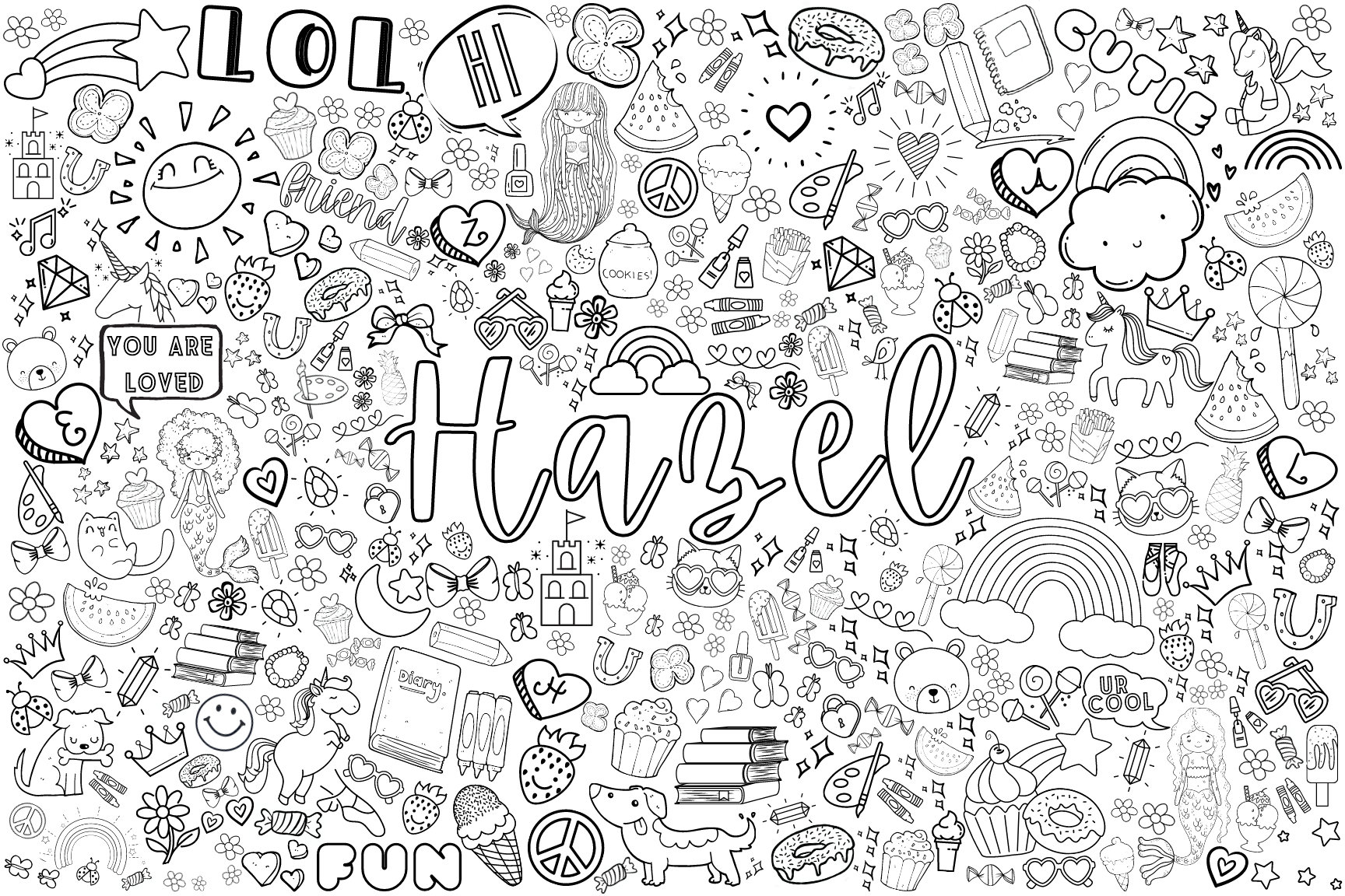 Personalized Doodle Poster - Dreamland Theme - Etsy