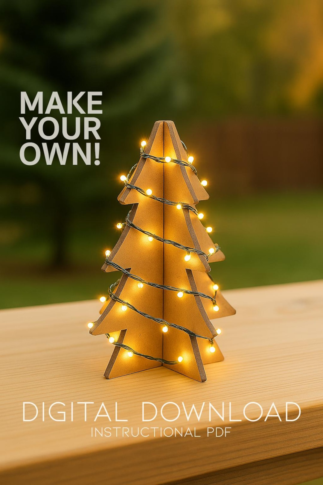 DIY 3d Wood Christmas Tree - Traceable Printable Sheets - Decorate How ...
