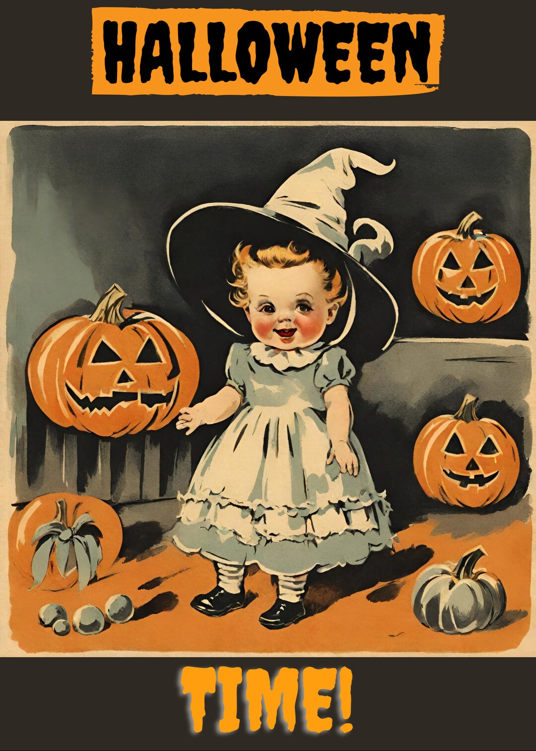 Vintage Halloween Greeting Card | Halloween Greetings | Boo! | Greeting ...
