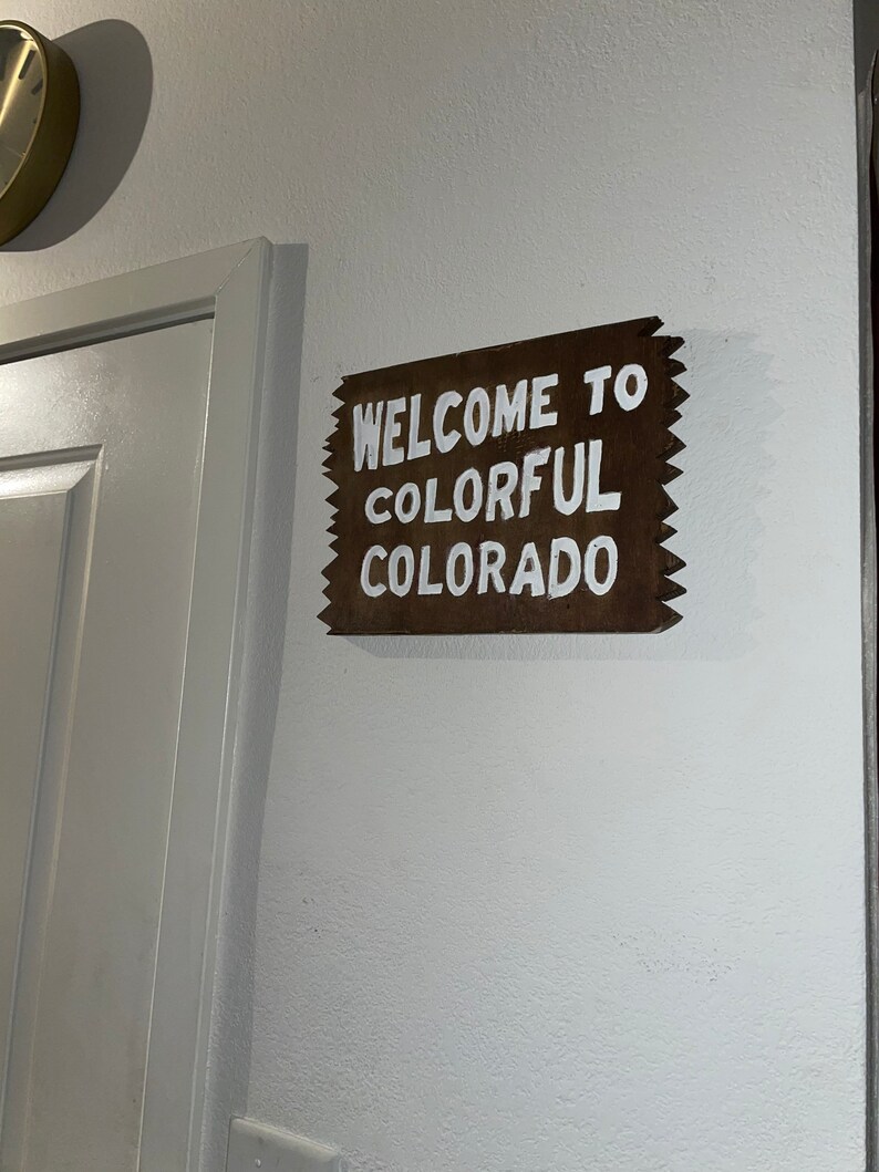 Welcome to Colorful Colorado Handmade Wooden Sign - Etsy