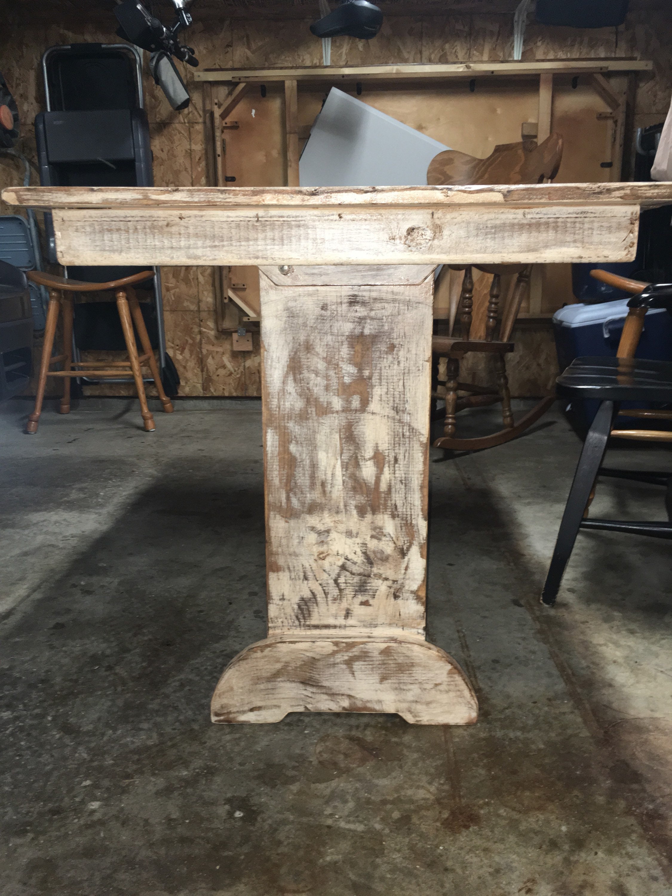 Country Farmhouse Antique Primitive Rustic White Wash Kitchen Dining ...