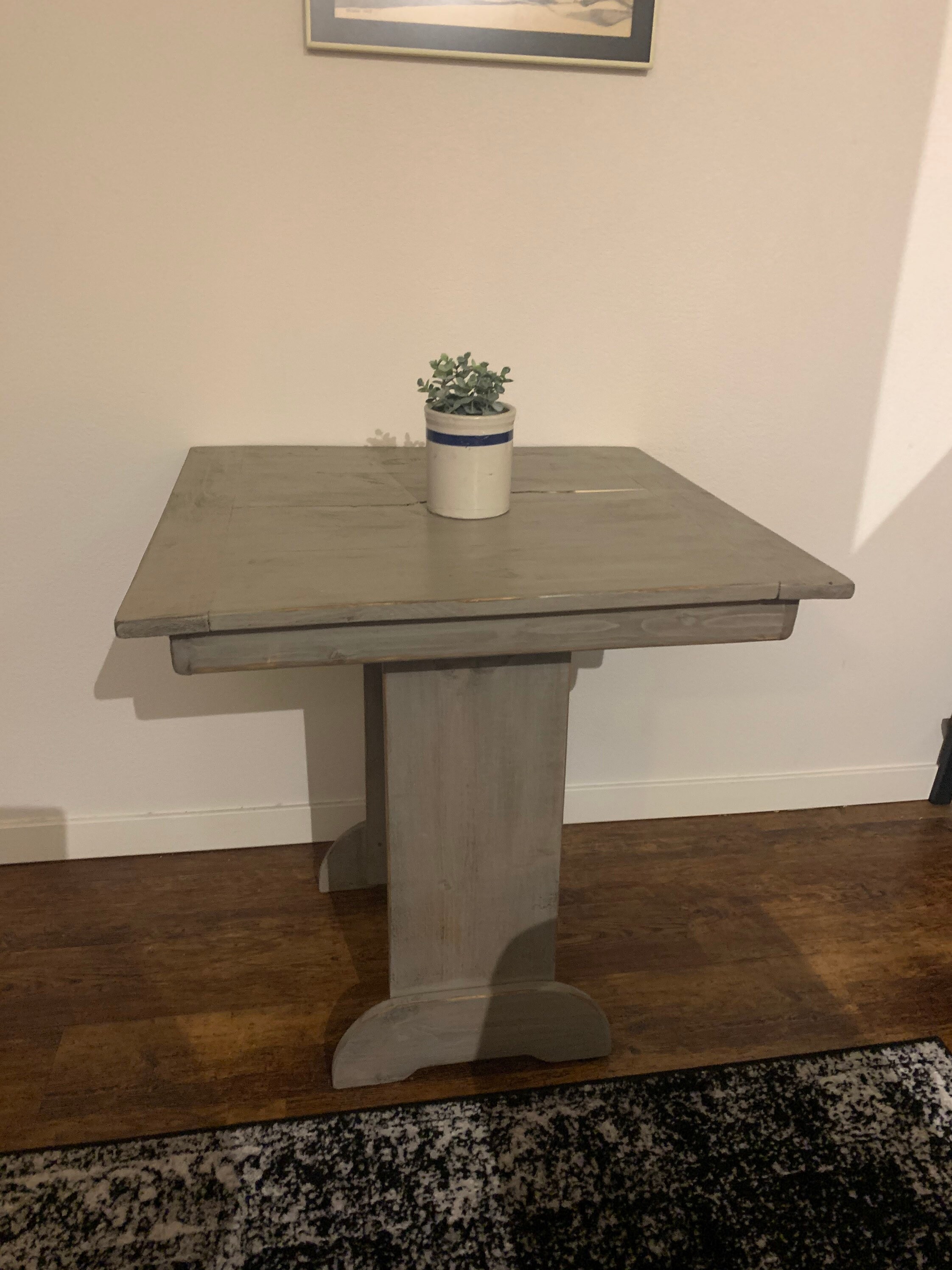 Country Farmhouse Antique Primitive Rustic White Wash Kitchen Dining ...