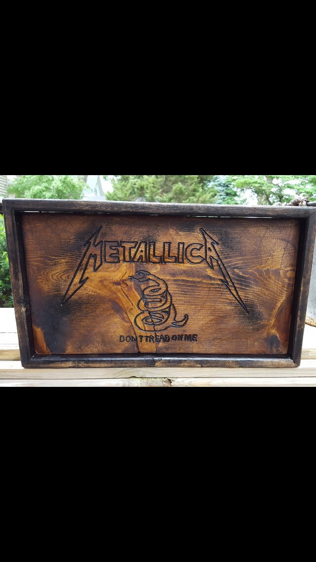 Metallica Wooden Border Wood Wall Hanging Wall Decor Wooden Art Dont ...