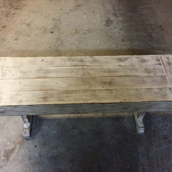 Country Wood Bench - Etsy
