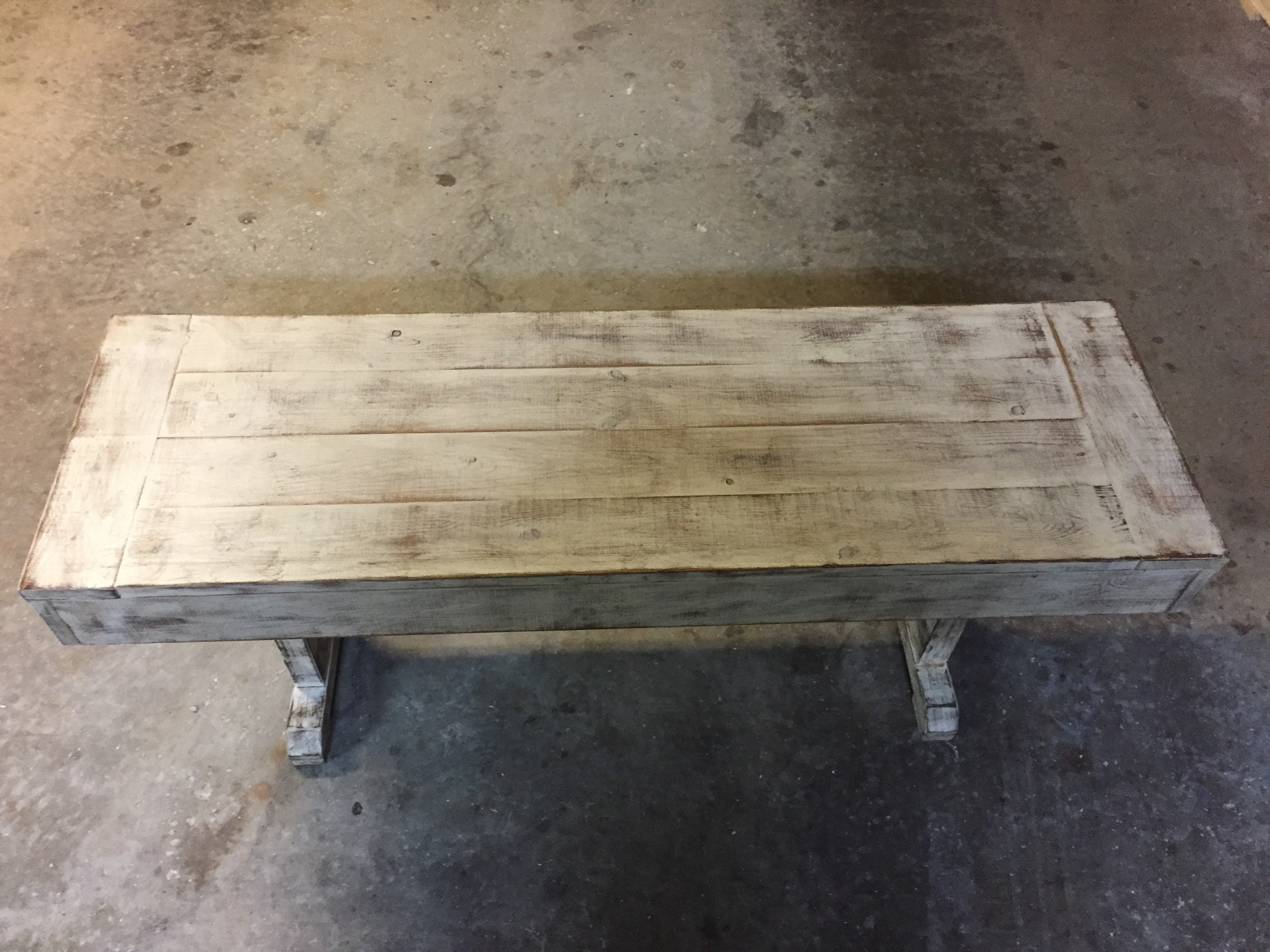 Antique White Style Wood Farmhouse Bench - Etsy