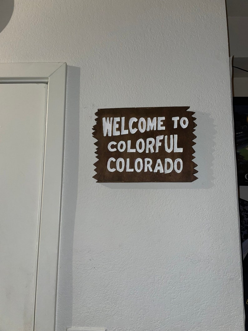 Welcome to Colorful Colorado Handmade Wooden Sign - Etsy