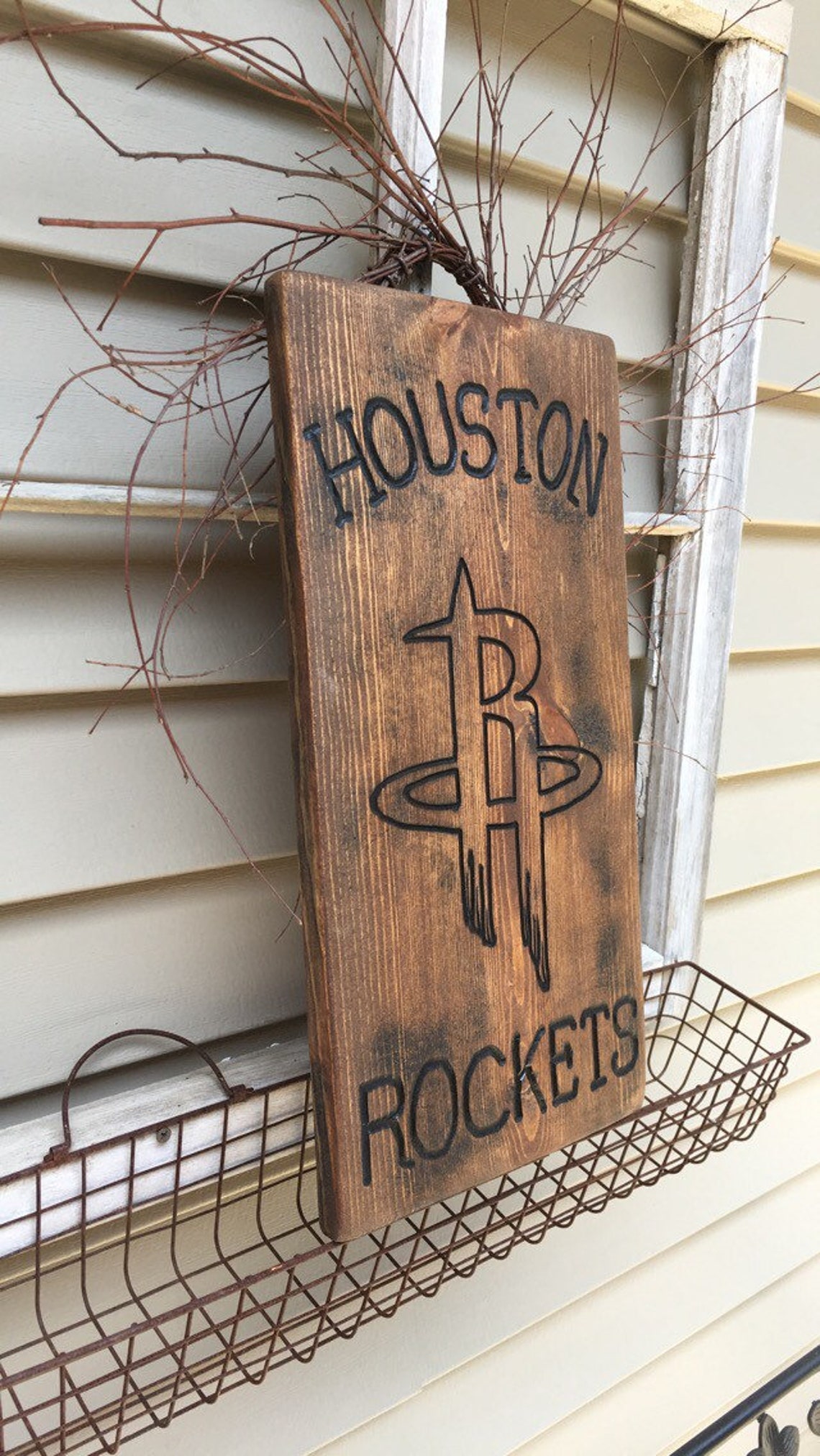 Houston Rockets NBA Wall Hanging Sign Bedroom Decor - Etsy