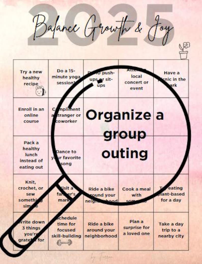 2025 Bingo Goal-setting Cards Vision Cards Prefilled Squares and a ...