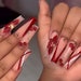 Crimson Lux Holiday Nails Ruby Nails Dark Red Nails - Etsy