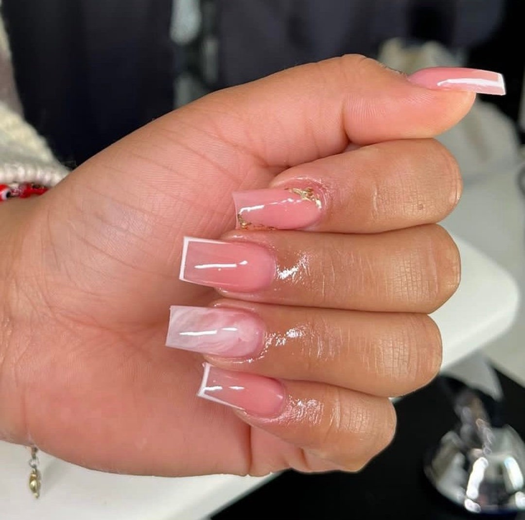 Charmed Beauty Luxury Nails Natural Nails Outline Nails Marble Nails ...