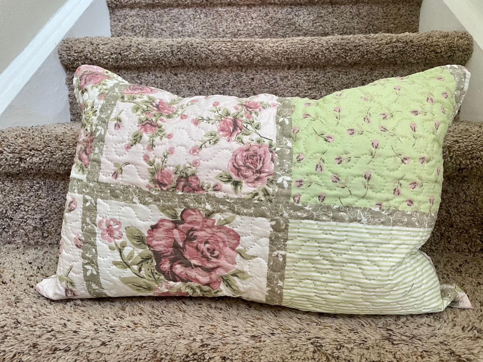Vintage Quilted Pillows - Etsy
