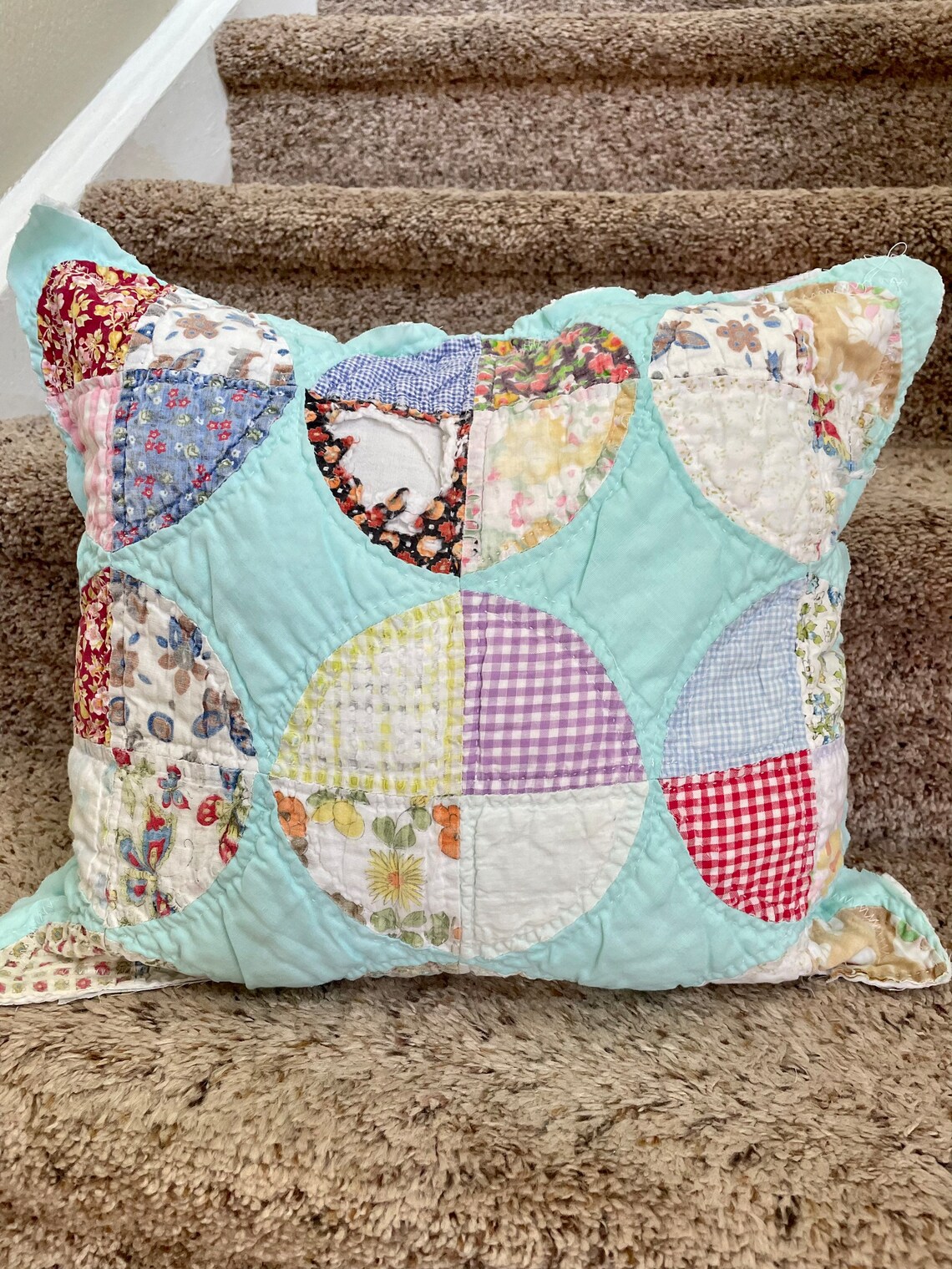 Vintage Quilted Pillows - Etsy