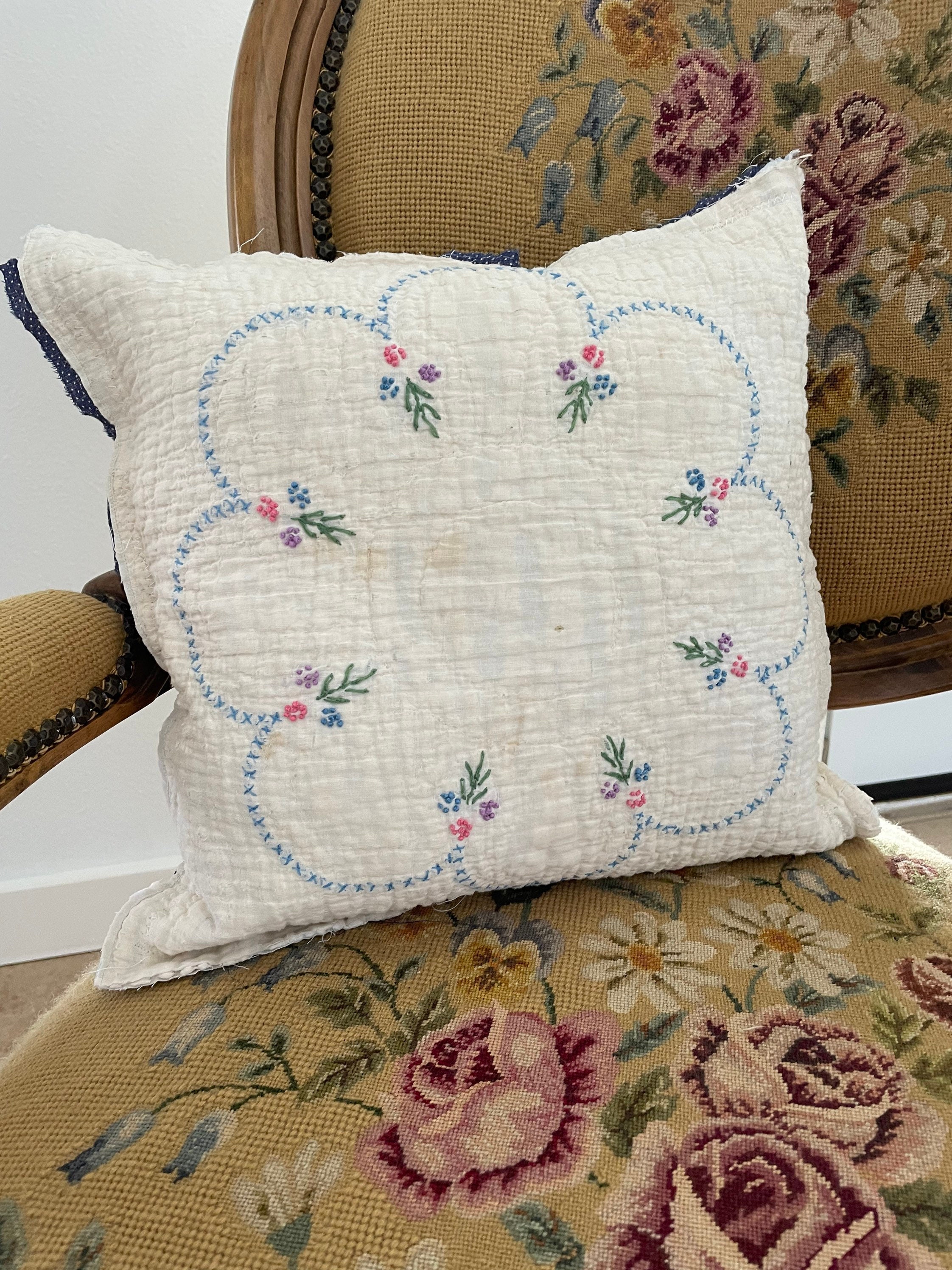 Vintage Quilted Pillows - Etsy