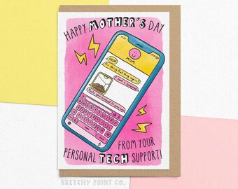 Tech Support Card - Etsy