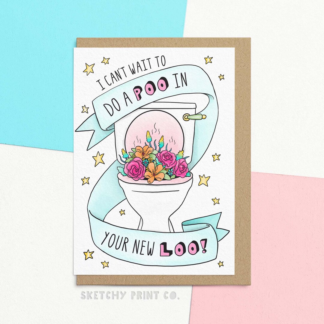 Funny New Home Card for Best Friend | Poo in Your New Loo | Cheeky ...