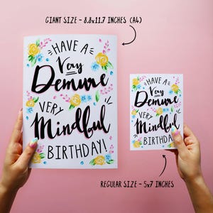 Funny Happy Birthday Card for Best Friend | Very Demure Very Mindful ...