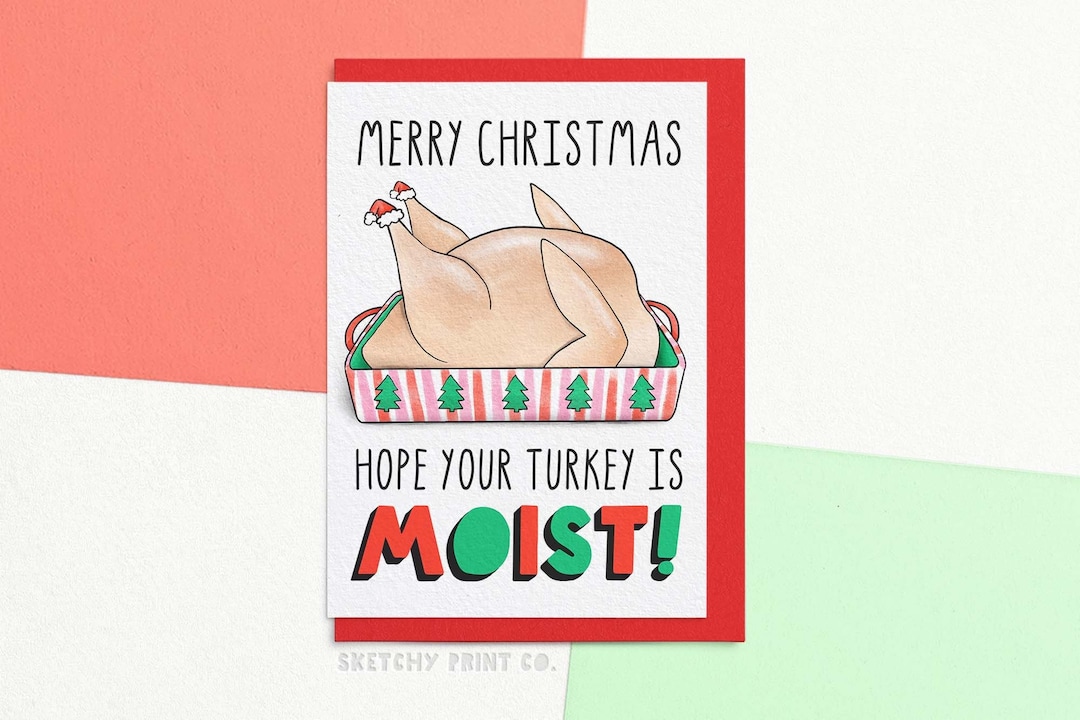 Funny Ick Christmas Card | Hope Your Turkey is Moist | Cheeky Holiday ...