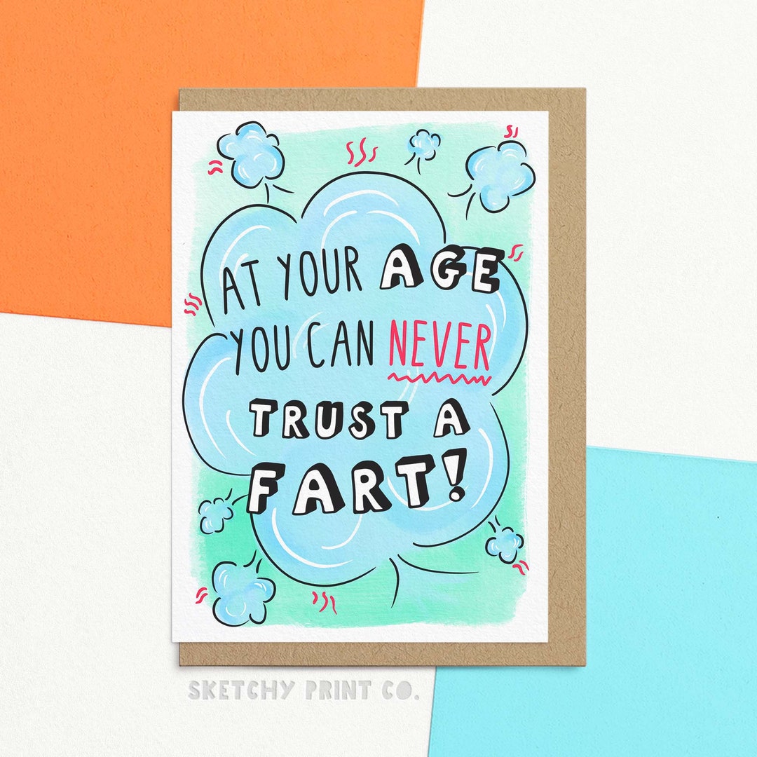 Funny Happy Birthday Card for Best Friend | You Can Never Trust A Fart ...