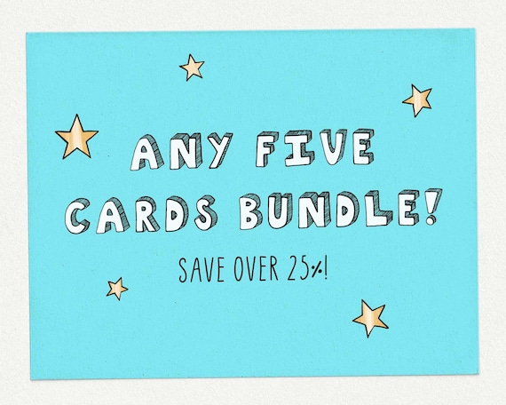 Card Bundle Multipack Choose Any 5 Cards Mix & Match | Etsy UK