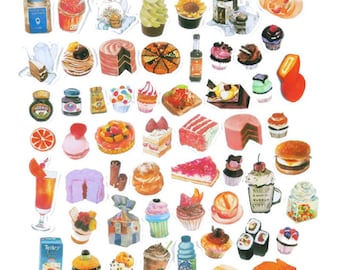 Cute food stickers | Etsy