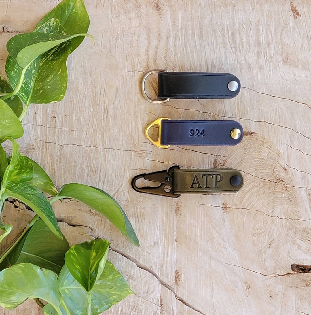 Personalized Leather Key Orbit Organizer W Washers, Custom Monogram Key ...