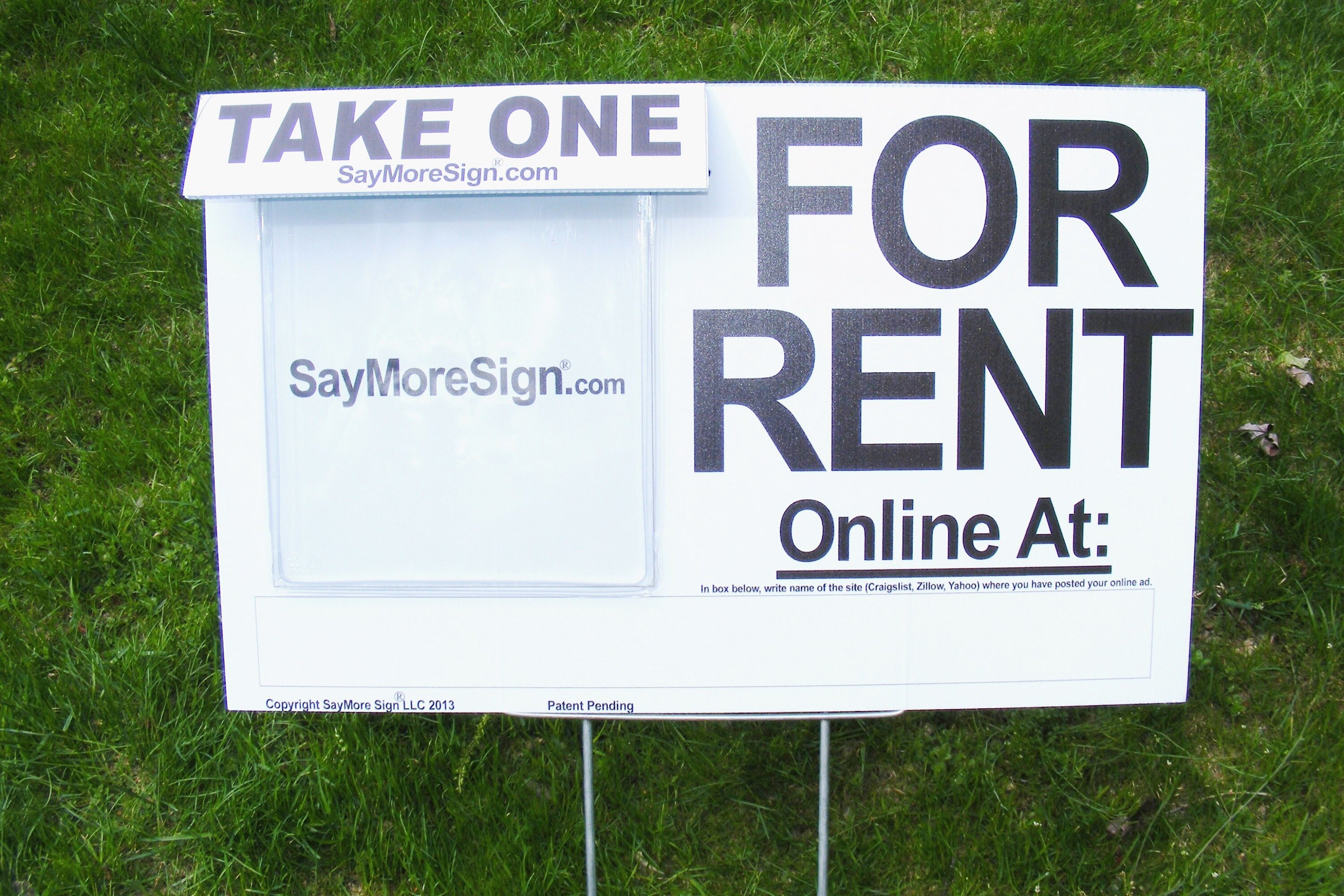 For Rent Sign with Flyer Box and Heavy Duty Foot Stake | Etsy