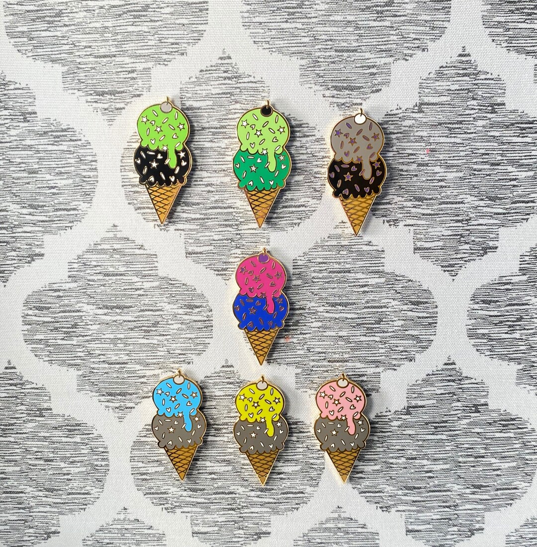 Pride Ice Cream Hard Enamel Pins Collection 1 | Lapel Pins | Agender ...