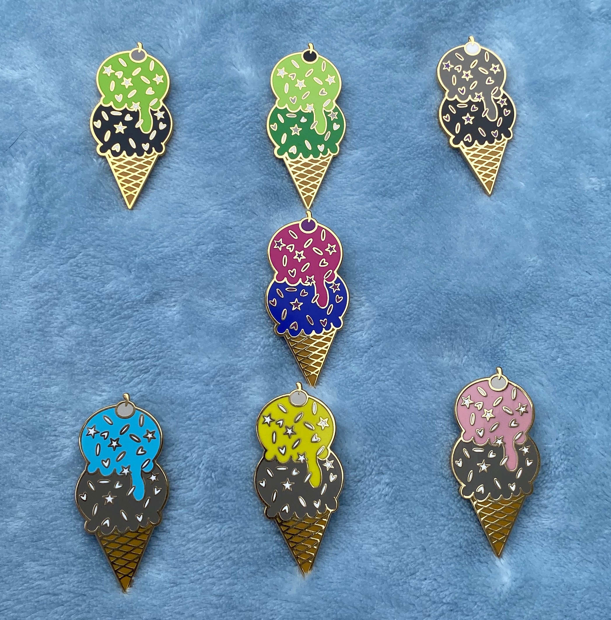 Pride Ice Cream Hard Enamel Pins Collection 1 | Lapel Pins | Agender ...