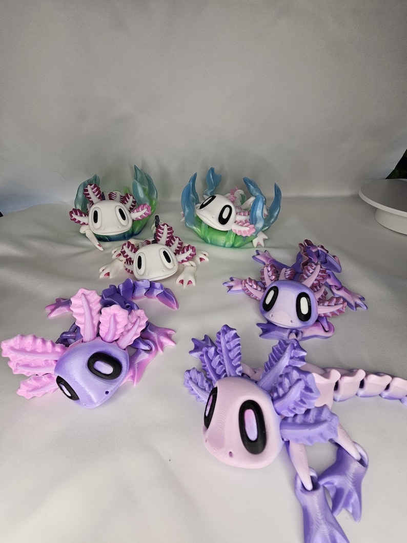 3D Printed- Blob Lab Axolotl Magnetic Feet- Fidget Toy - Etsy