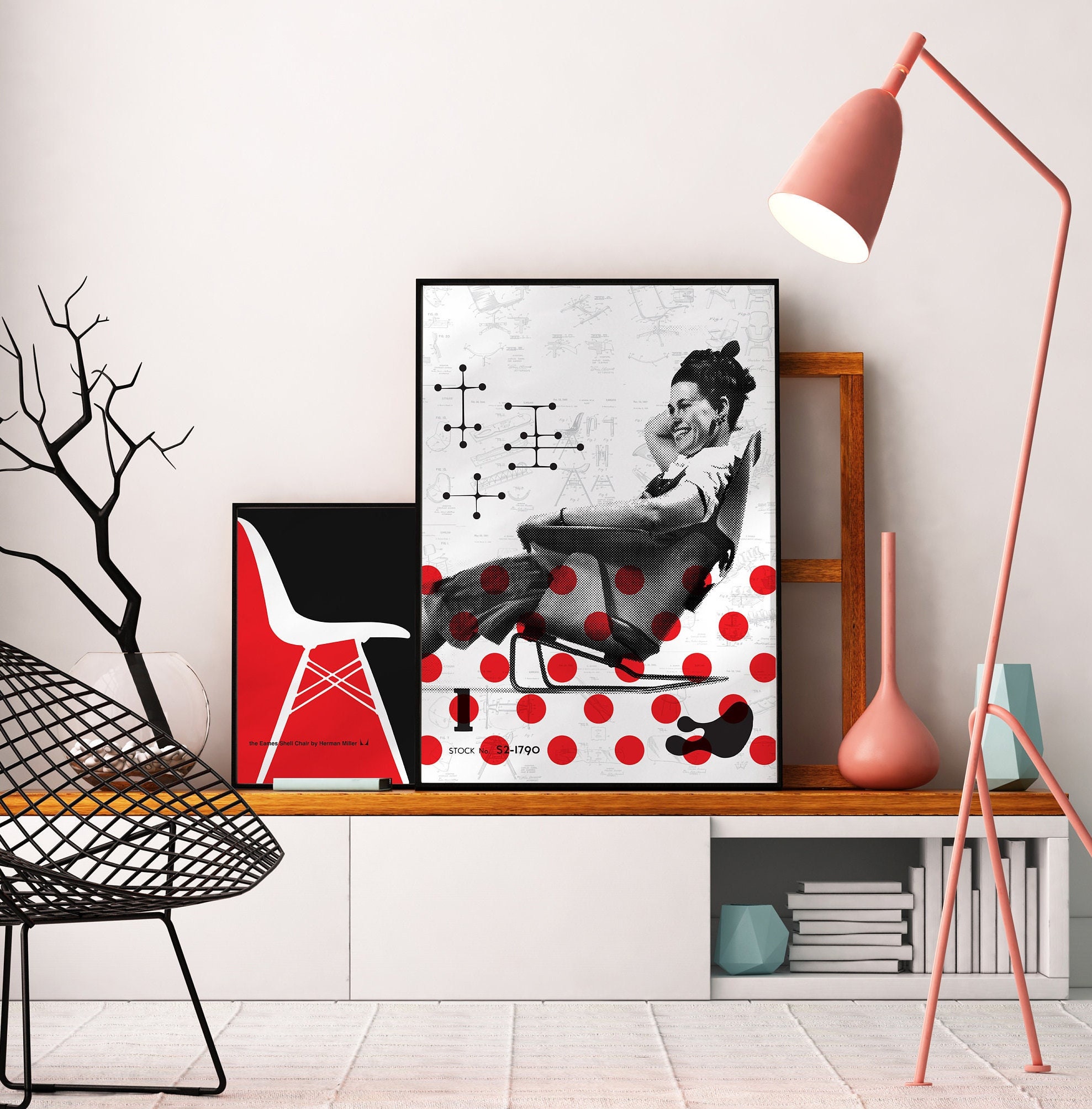 Ray Eames Dots Mid Century Modern Poster Wall Design Art Poster Poster ...