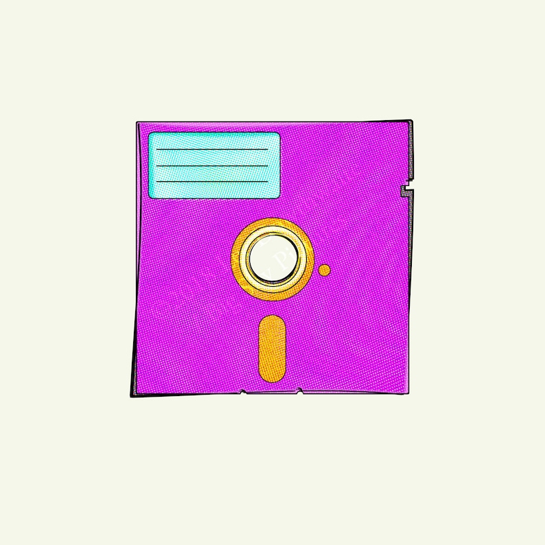 Floppy Disk Printable Retro Poster, Pop Art Print, Wall Art, Wall Decor ...