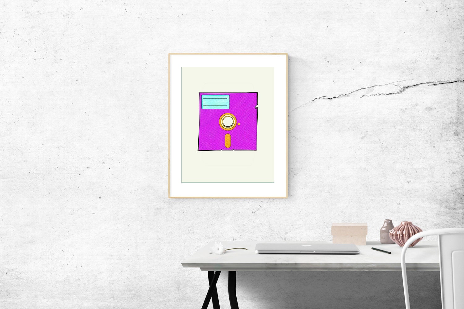 Floppy Disk Printable Retro Poster, Pop Art Print, Wall Art, Wall Decor ...