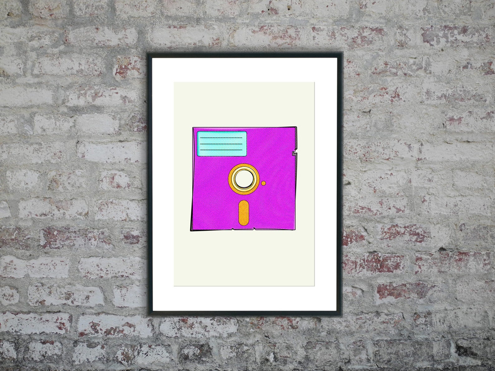 Floppy Disk Printable Retro Poster, Pop Art Print, Wall Art, Wall Decor ...