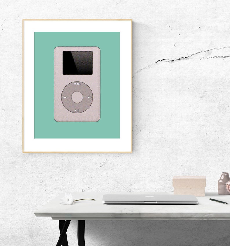 Ipod Classic Printable Retro Poster, Pop Art Print, Wall Art, Wall ...