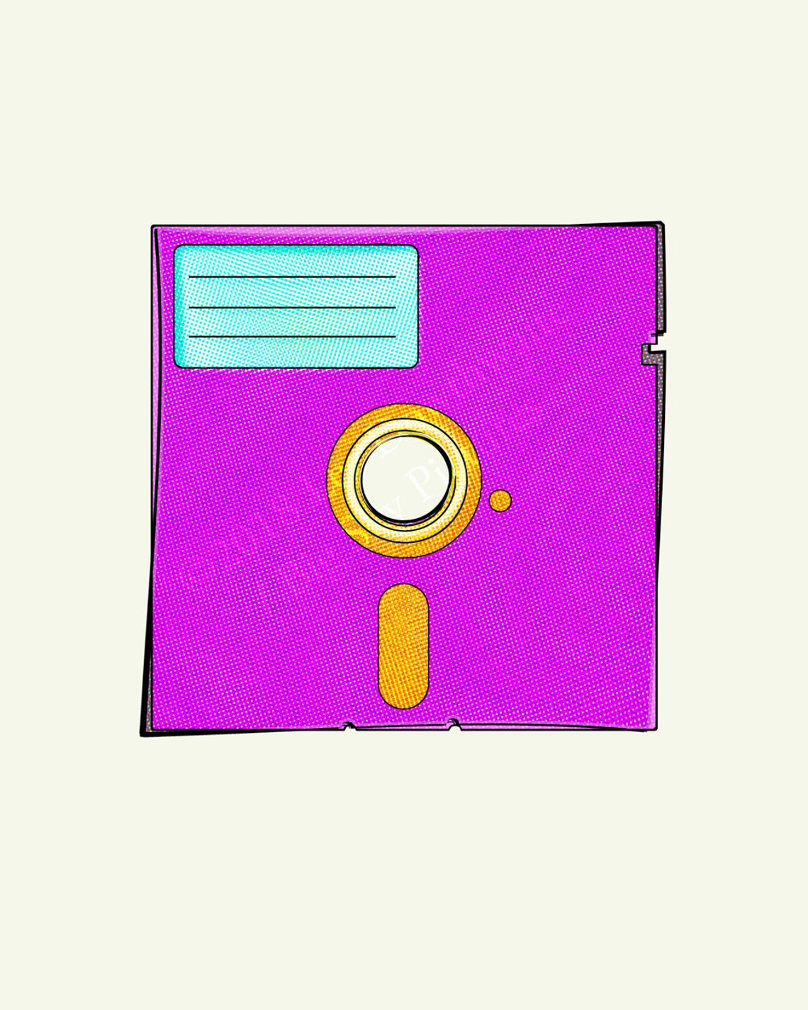 Floppy Disk Printable Retro Poster, Pop Art Print, Wall Art, Wall Decor ...