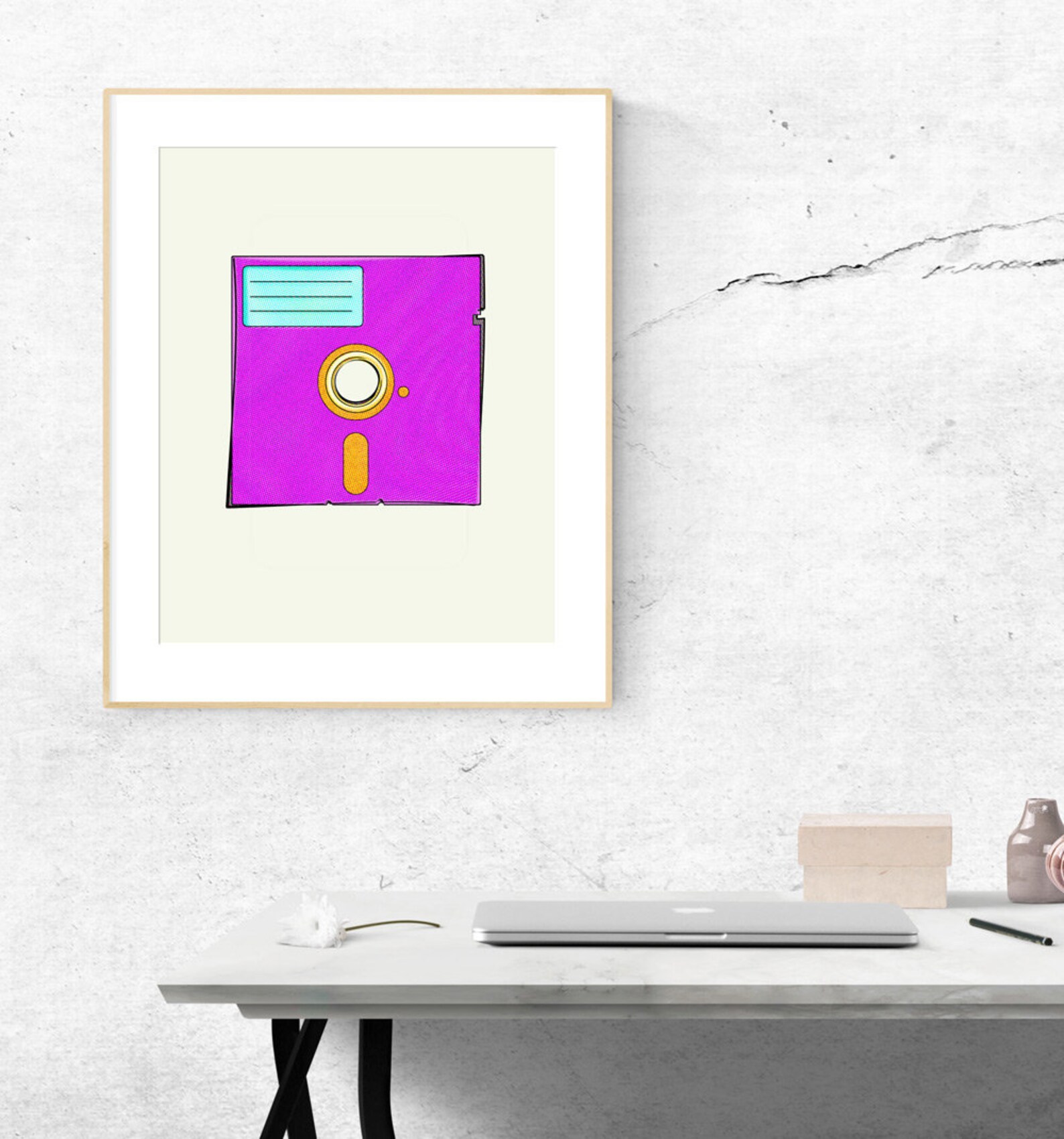 Floppy Disk Printable Retro Poster, Pop Art Print, Wall Art, Wall Decor ...
