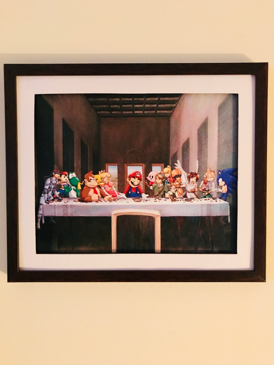 Last Supper Super Smash Bros. nintendo Framed Matted - Etsy