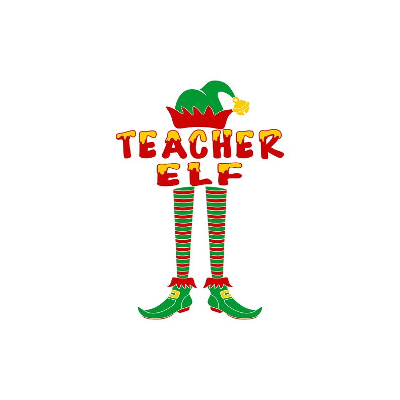 Teacher Elf Design Png Great Gift for Christmas on a Shirt or Mug ...