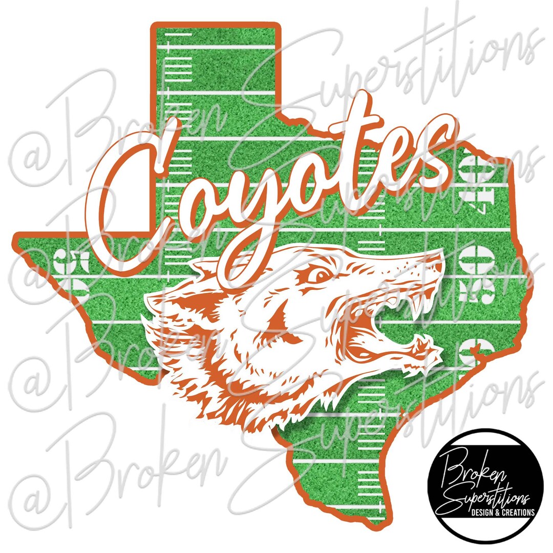 Alice Coyotes Orange & White Texas Football | School, Spirit, Pride PNG ...