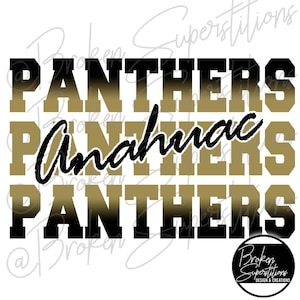 Anahuac Panthers | Black and Gold | Simple, School, Spirit, Pride PNG ...