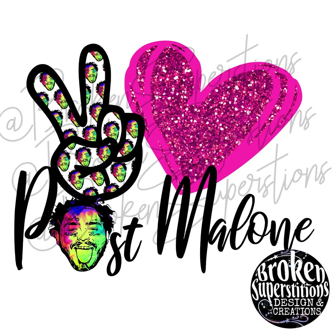 Peace Love Post Malone Stacked | Music, Post Malone, Love, Tie Dye ...