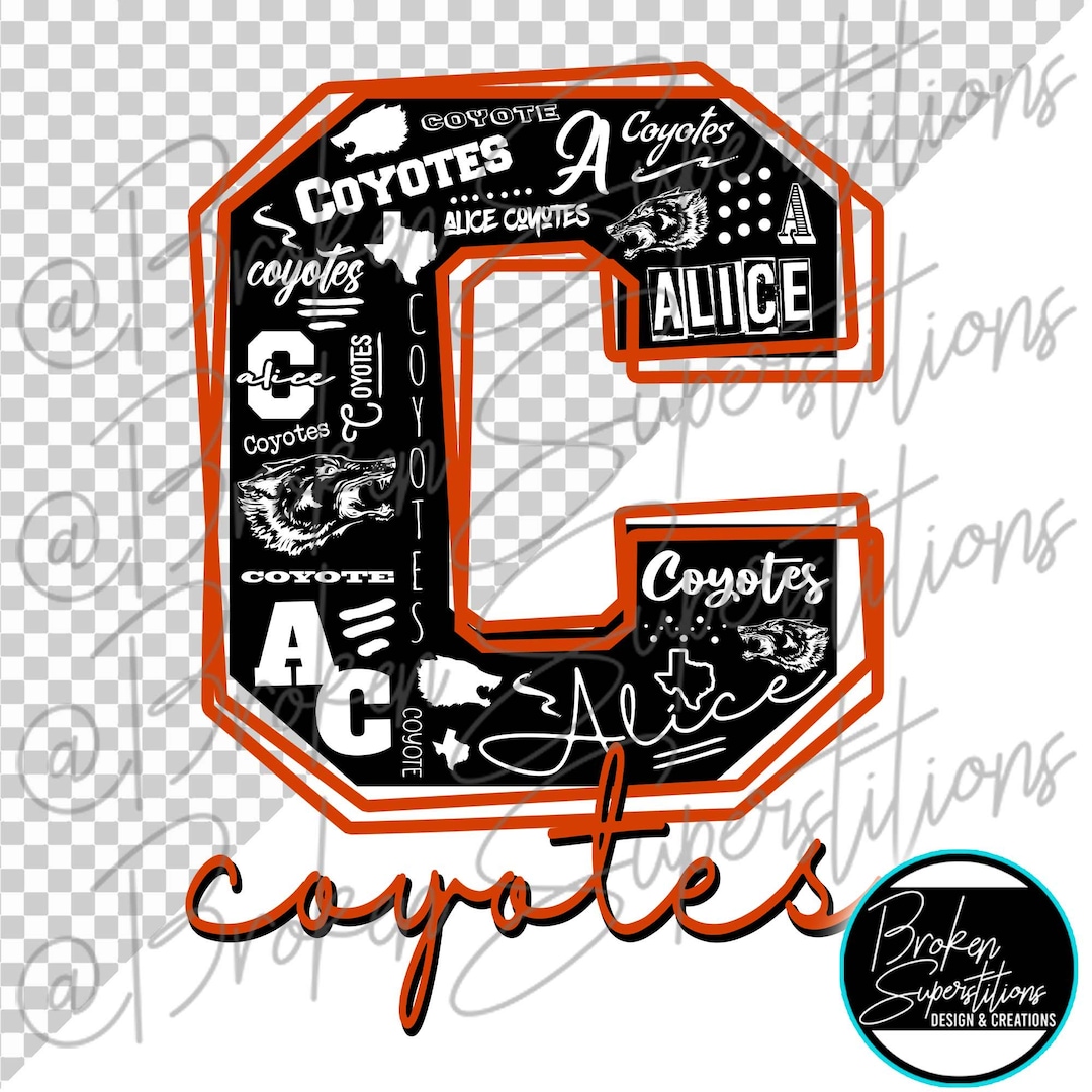 Alice Coyotes Graffiti Letter | Orange | School, Spirit, Pride PNG - Etsy