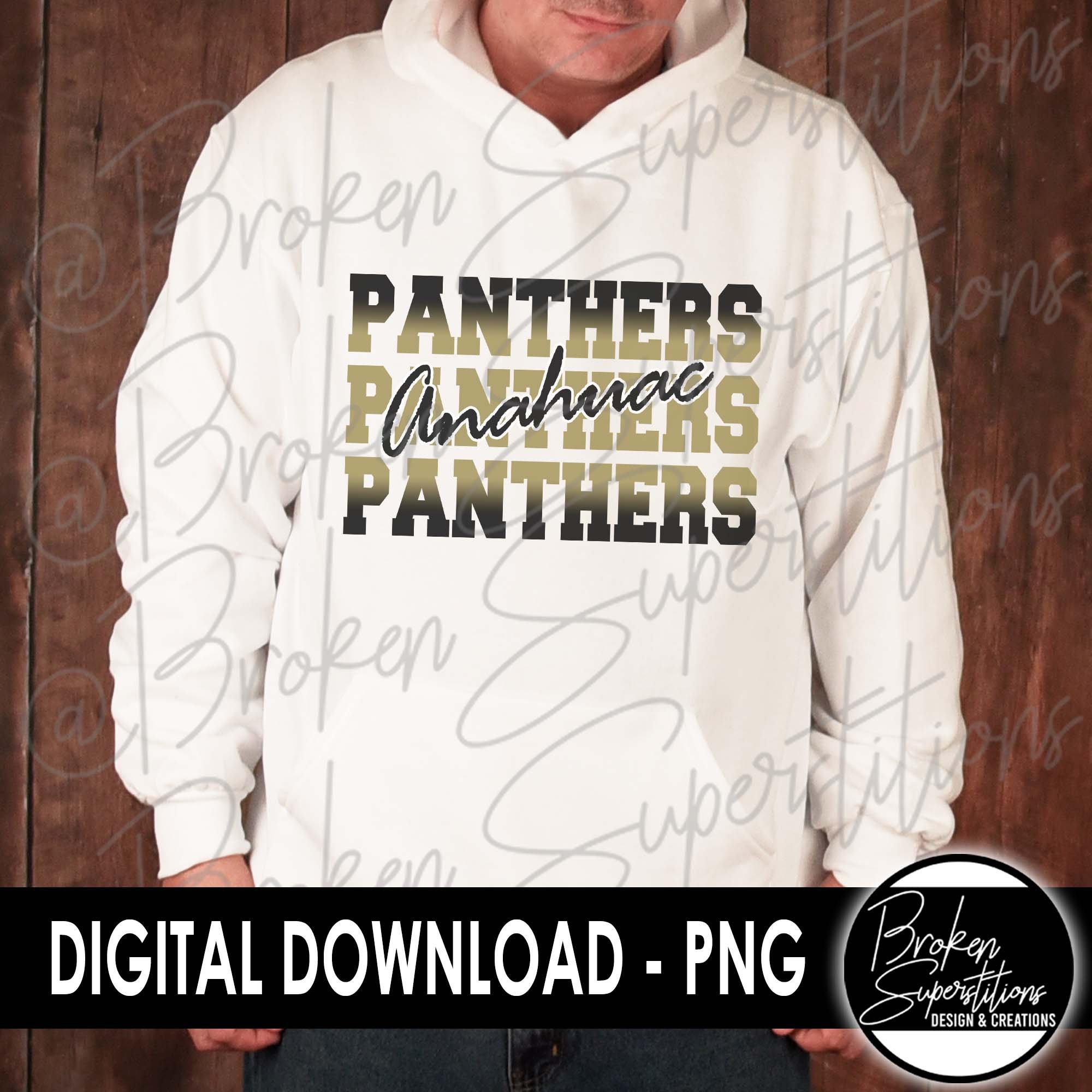 Anahuac Panthers Black and Gold Simple School Spirit - Etsy